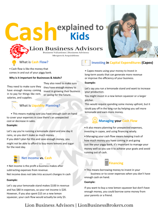 Cash Explained to Kids › Lion Business Advisors